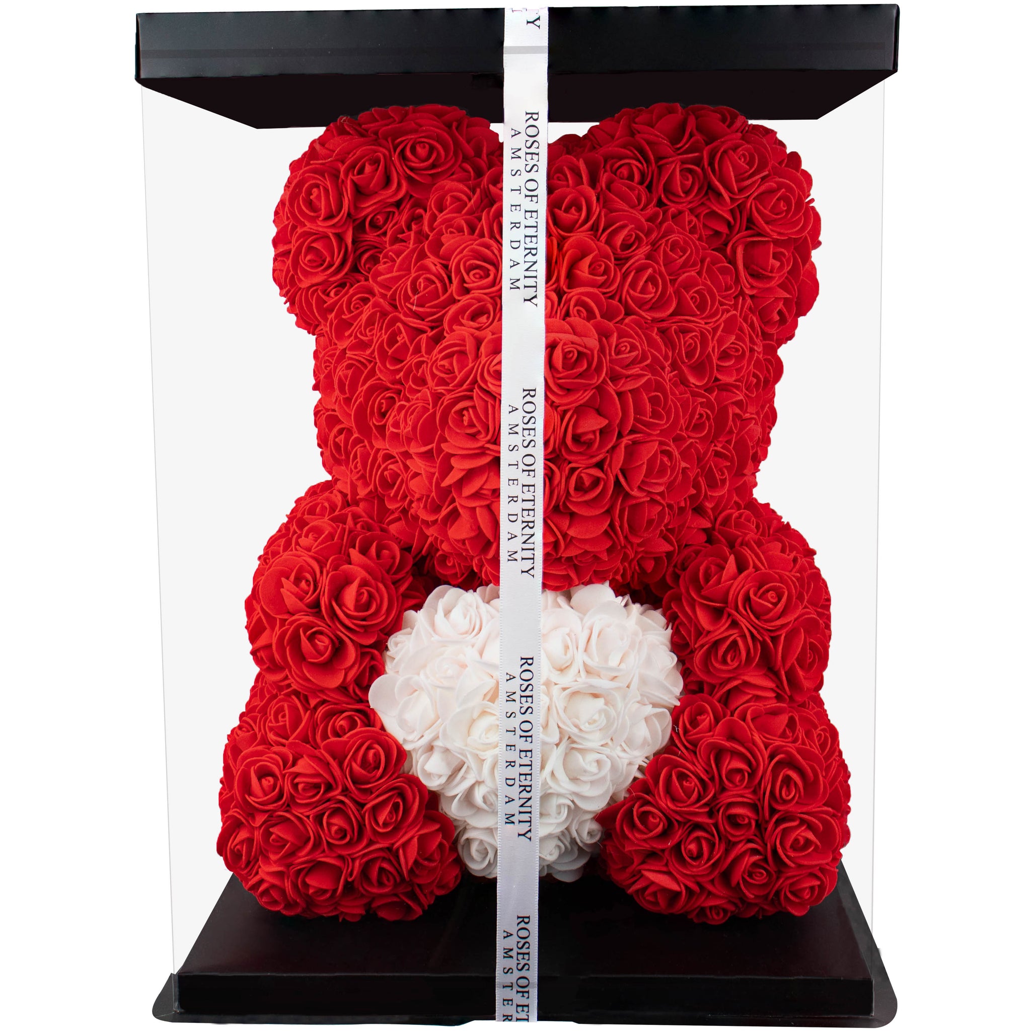 Rozen beer met hart rood XXL - Rose bear 40 cm – Roses of Eternity